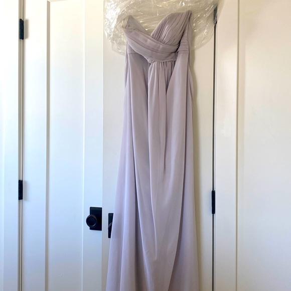 Bari Jay | Dresses | Bari Jay Strapless Bridesmaid Dress In Silvercee ...